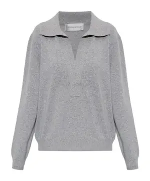 Victoria Beckham Long-sleeve Knit Top - Grey