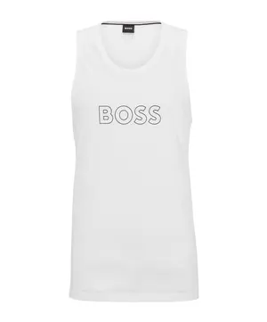 Hugo Boss Sleeveless Crewneck Tank Top - White