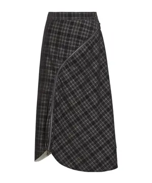 VIVIENNE WESTWOOD High-waisted Plaid Midi Skirt