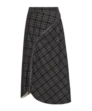 VIVIENNE WESTWOOD Plaid Midi Skirt - Graphite