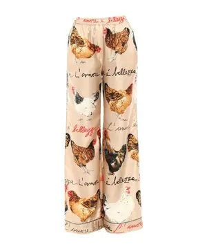 Dolce & Gabbana Colorful Printed Casual Pants - Beige