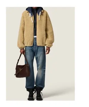 Miu Miu Fleece Hooded Blouson Jacket