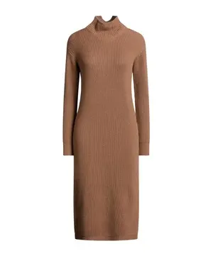 Max Mara Solid-color Turtleneck Long-sleeve Knit Dress
