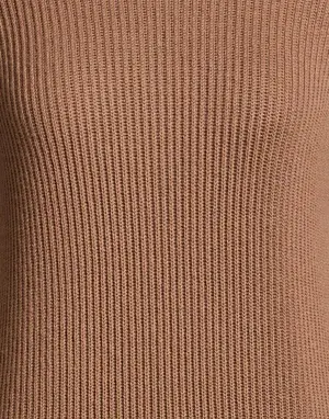 Max Mara Solid-color Turtleneck Long-sleeve Knit Dress