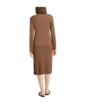 Max Mara Solid-color Turtleneck Long-sleeve Knit Dress