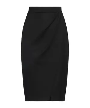 Max Mara Solid Color Elastic Waist Midi Skirt