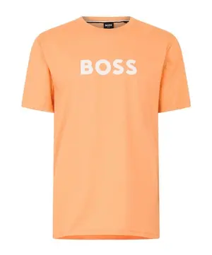 Hugo Boss Bright Orange Crewneck Shortsleeve Top - No