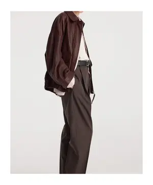 RÓHE Grain Leather Aviator Jacket