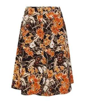 Marni Patterned Skirt - Brown