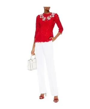 Dolce & Gabbana Minimalist Solid-color Lace Top