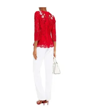 Dolce & Gabbana Minimalist Solid-color Lace Top