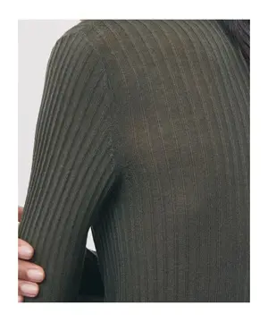 Patrizia Pepe Ribbed Long-sleeve Sweater