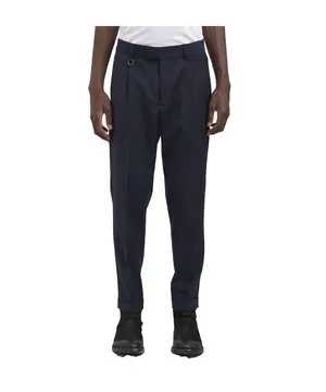 PAOLO PECORA Casual Trousers With Belt Loops - Blue