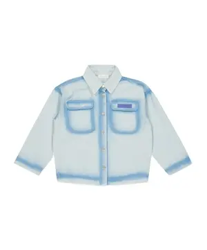 Palm Angels Gradient Lapel Longsleeve Jacket - Blue