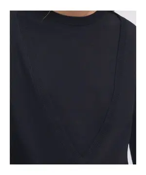 Patrizia Pepe Crew-neck Long-sleeve Knit Top