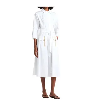 Max Mara Long Sleeve Belted Shirt Dress