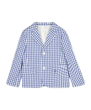 Gucci Gingham Lightweight Blazer - Blue