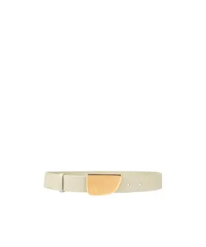 Burberry Minimalist Solid Color Genuine Leather Belt - Nude