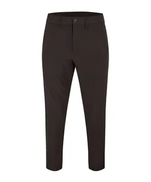 Hugo Boss Solid Color Tapered Cropped Trousers - Black