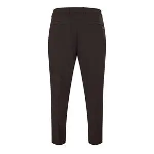 Hugo Boss Solid Color Tapered Cropped Trousers - Black