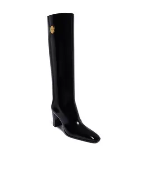 Saint Laurent Square-toe Tall Boots - Black