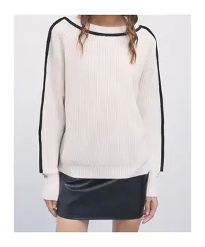 Patrizia Pepe Long-sleeve Ribbed Sweater