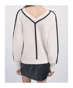 Patrizia Pepe Long-sleeve Ribbed Sweater