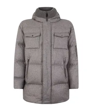 Herno Quilted Padded Coat - Grey