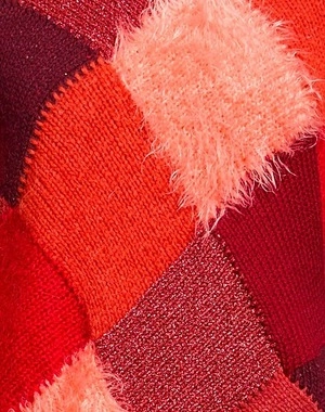 Marni Metallic Knitted Sweater - Red