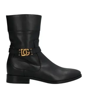 Dolce & Gabbana Strap Detailing Ankle Boots - Black