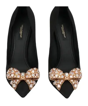 Dolce & Gabbana Satin Bow Thin-heeled Shoes