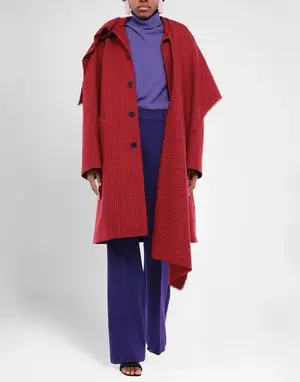 Balenciaga Houndstooth Long Coat
