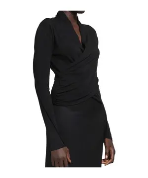 THOM KROM Ruched Wrap-style Jersey