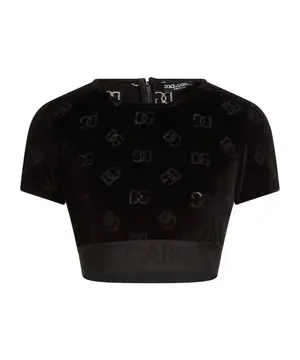 Dolce & Gabbana Cropped T-shirt With Logo