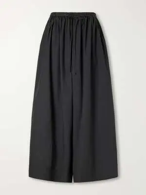 ST. AGNI Organic Cotton-poplin Wide-leg Pants