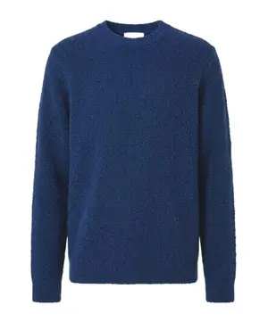 ROBERTO COLLINA Crew Neck Long Sleeve Sweater - Blue