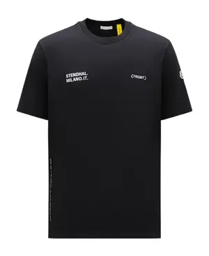 Moncler Logo Motif T-shirt - Black
