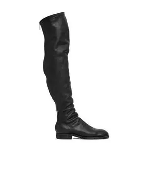 Guidi Thigh-lenth Leather Boots - Black