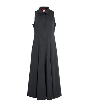 MAXCO. Max&co. Sleeveless Poplin Shirt Dress With Pleated Hem