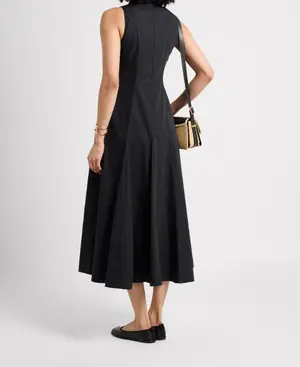 MAXCO. Max&co. Sleeveless Poplin Shirt Dress With Pleated Hem