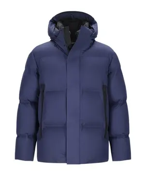 Zegna Hooded Down Jacket - Dark Blue