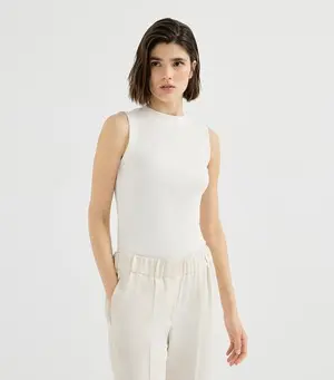 Brunello Cucinelli Cotton Ribbed Tank Top