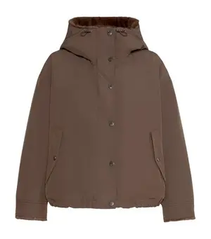 Max Mara Faux-fur-lined Reversible Raincoat