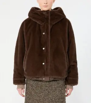 Max Mara Faux-fur-lined Reversible Raincoat
