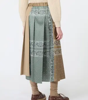 Max Mara Asymmetric Pleated Midi Skirt