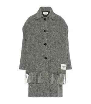 Max Mara Virgin Wool-blend Scarf-detail Coat