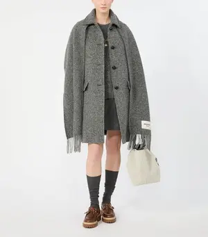 Max Mara Virgin Wool-blend Scarf-detail Coat