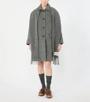 Max Mara Virgin Wool-blend Scarf-detail Coat