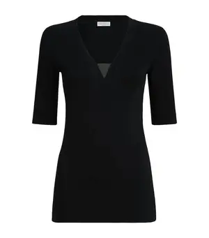 Brunello Cucinelli Monili V-neck T-shirt