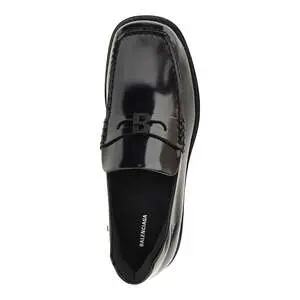 Balenciaga Spazzolato Leather Comfy Loafers